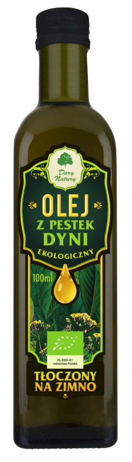 Olej z pestek dyni tłoczony na zimno 100 ml - Dary Natury (EKO) - pyszneEKO.pl