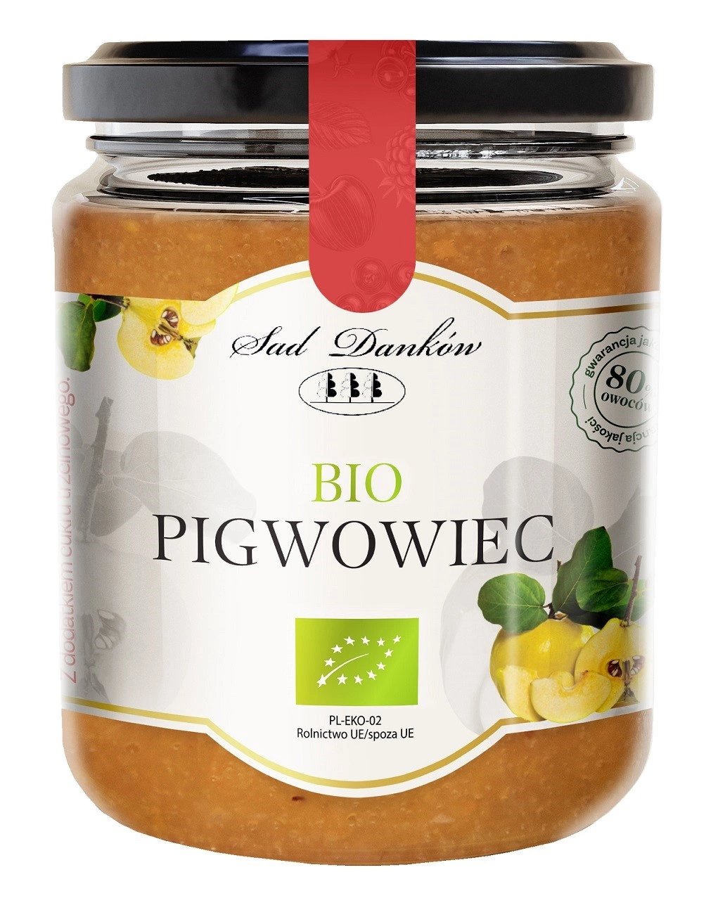 Pigwowiec 80 % z cukrem trzcinowym 250 g - Sad Danków (EKO) - pyszneEKO.pl