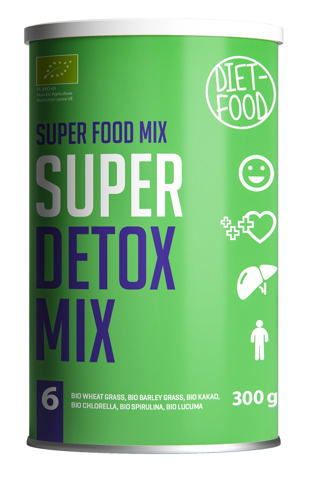 Mieszanka super detox mix w proszku 300 g - DIET-FOOD (EKO) - PyszneEko.pl